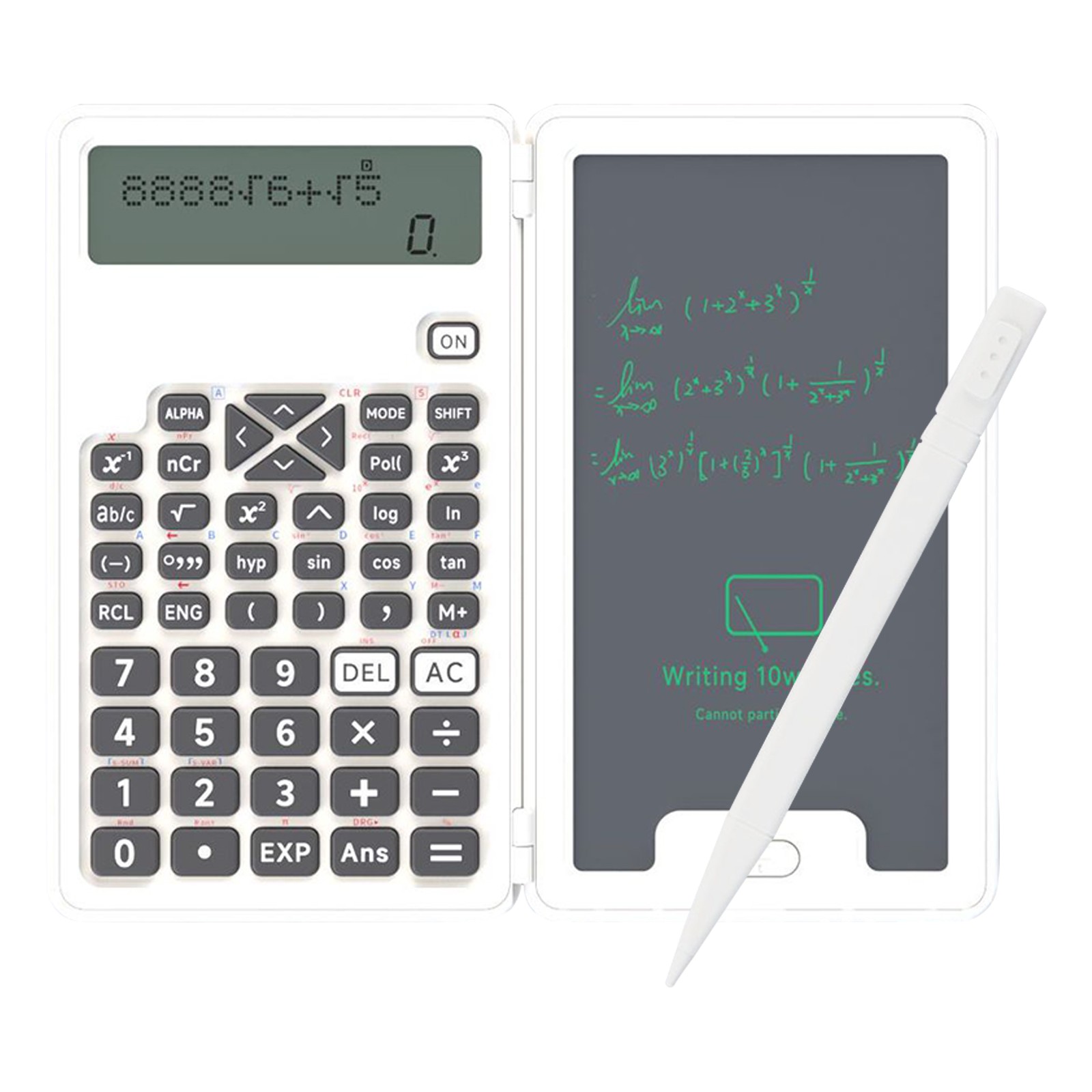 ARUTOOY Portable Basic Calculator with Notepad and Stylus, 12 Digit Large Display Multi-Function ...